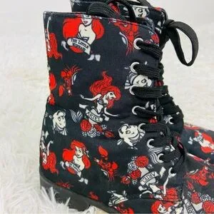 Disney | Shoes | Disneys The Little Mermaid Black Lace Up Ariel ...